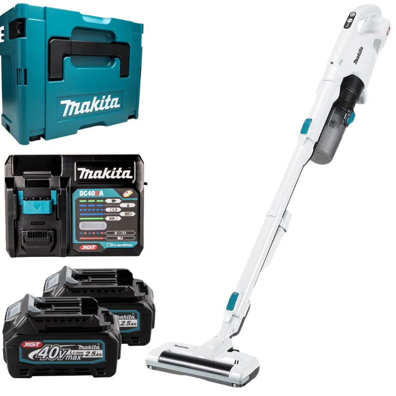 MAKITA CL004G, 40V CORDLESS BRUSHLESS STICK VACUUM CLEANER SET, 4-MODE ...