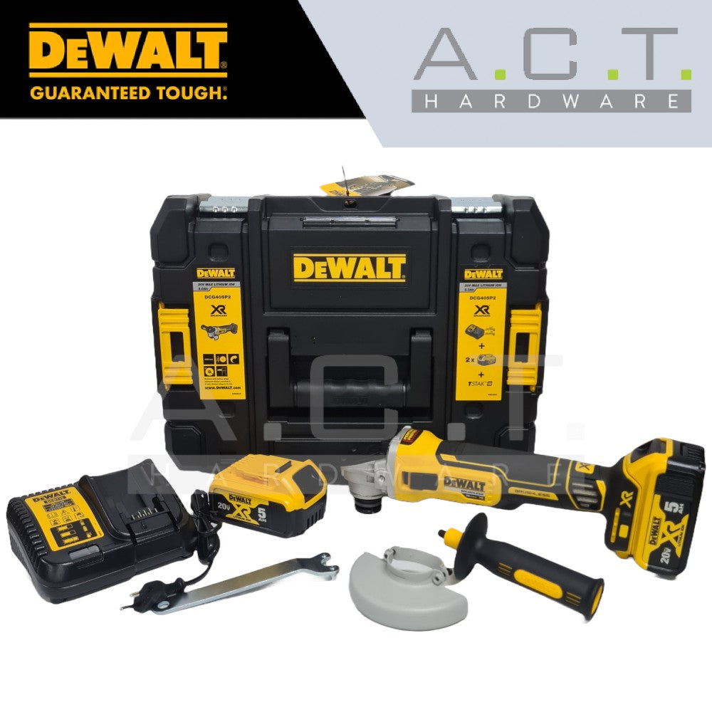 DEWALT DCG405P2 20V 4" CORDLESS BRUSHLESS ANGLE GRINDER SLIDE SWITCH 5 ...
