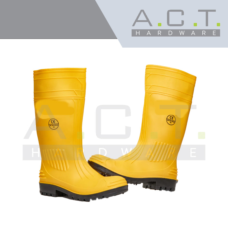 GENERAL YELLOW SAFETY RAIN BOOTS W/STEEL TOE (W/STEEL SOLE OPTIONAL ...